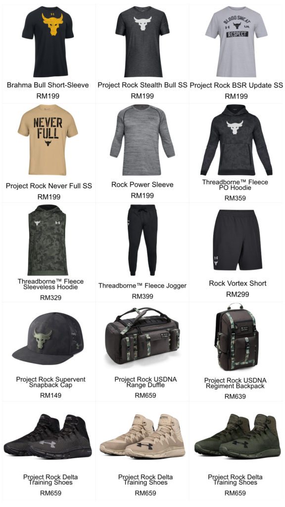 UNDER ARMOUR x DWAYNE “THE ROCK” JOHNSON introduces latest PROJECT ROCK ...